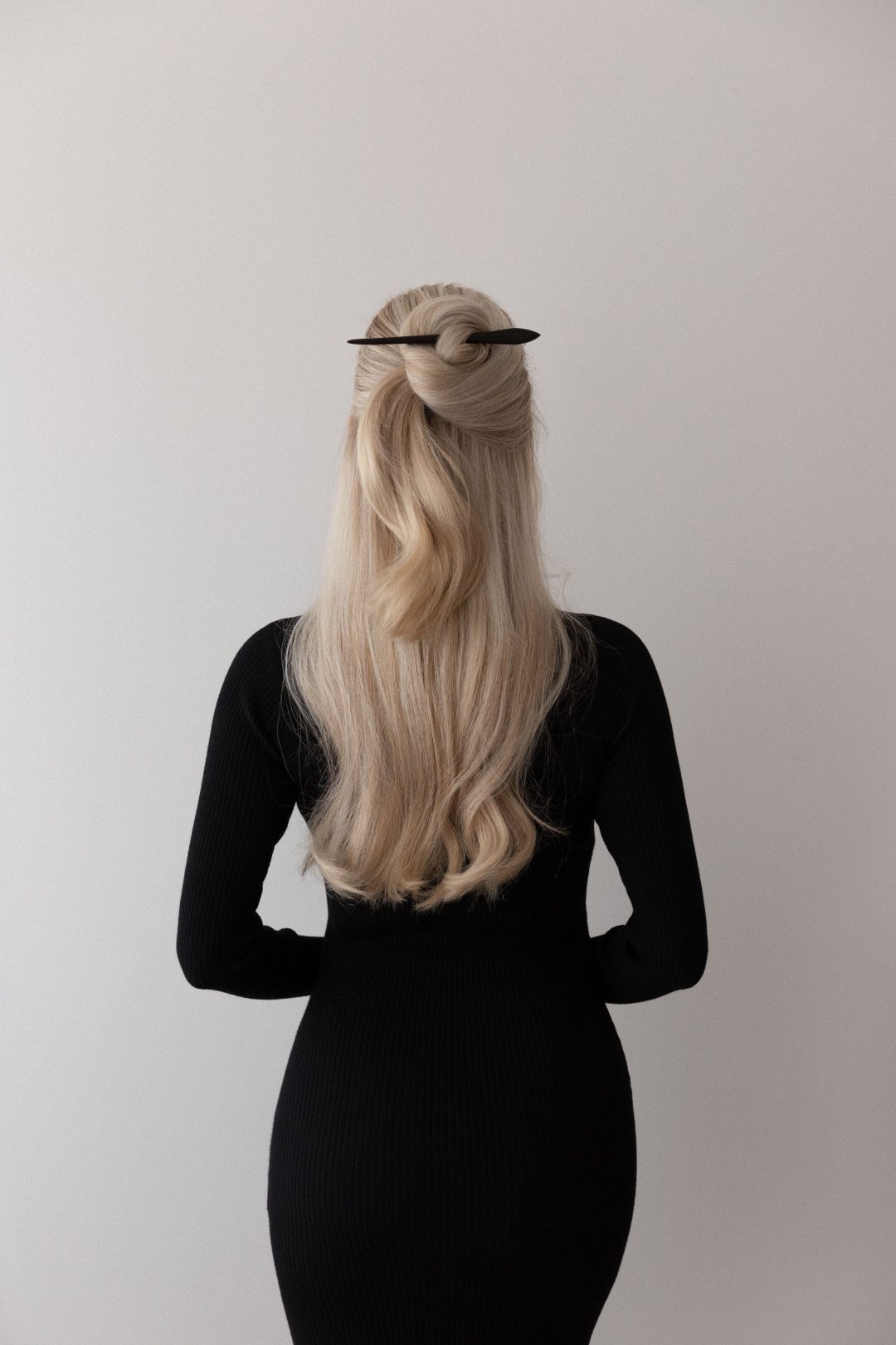 Easy Half Up Half Down Hair Stick Hairstyle - Alex Gaboury